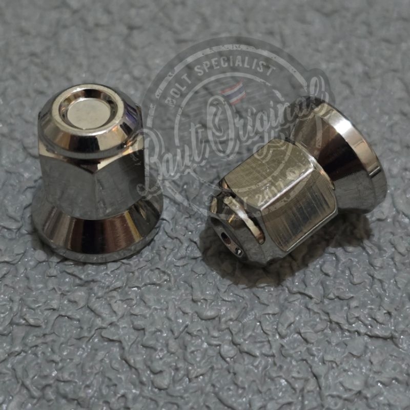 Jual mur probolt topi 12 new model silver stainless cnc bowl matte head ...