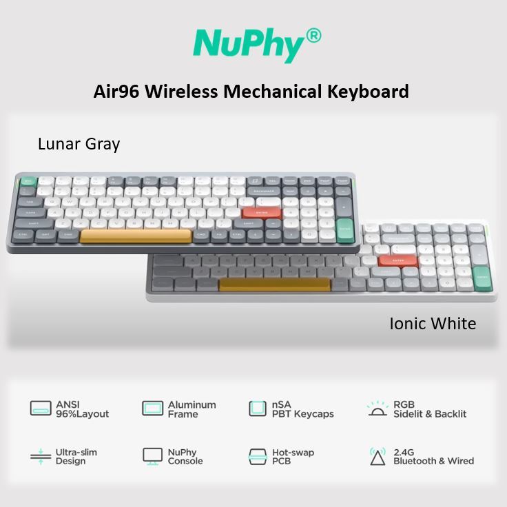 Jual NuPhy Air96 Wireless Mechanical Keyboard | Shopee Indonesia