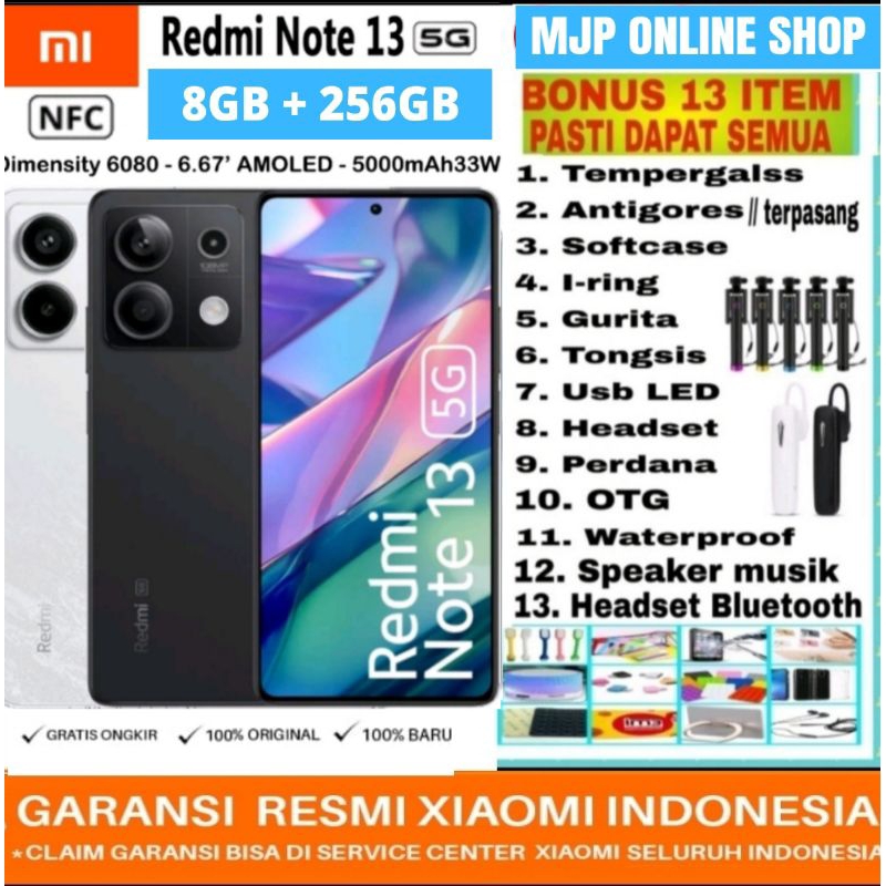 Jual XIAOMI REDMI NOTE 13 4G & 5G 8/256GB RAM 8GB ROM 256GB GARANSI ...