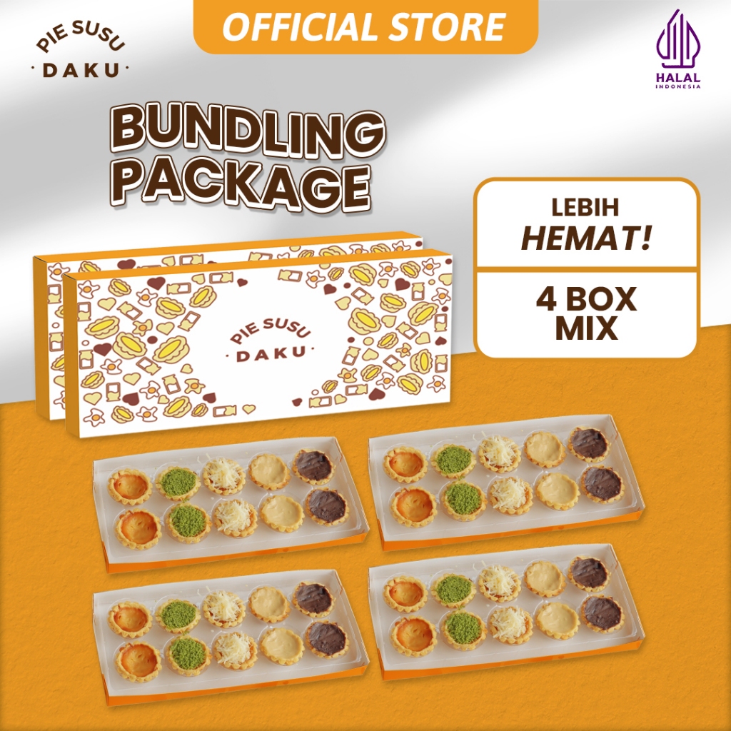 Jual 4 BOX PIE SUSU MIX - PROMO BUNDLING | Shopee Indonesia