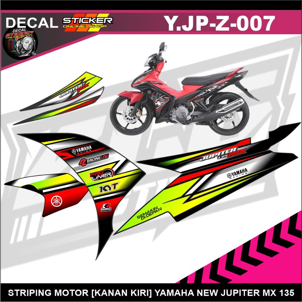 Jual STIKER MOTOR YAMAHA JUPITER MX NEW 135 DECAL STRIPING RACING KEREN ...