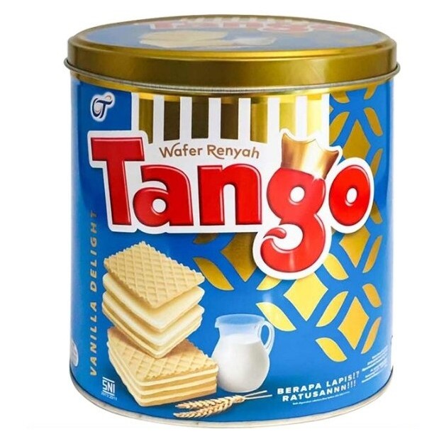 Jual Tango Wafer Vanilla Milk Can 240 g | Shopee Indonesia