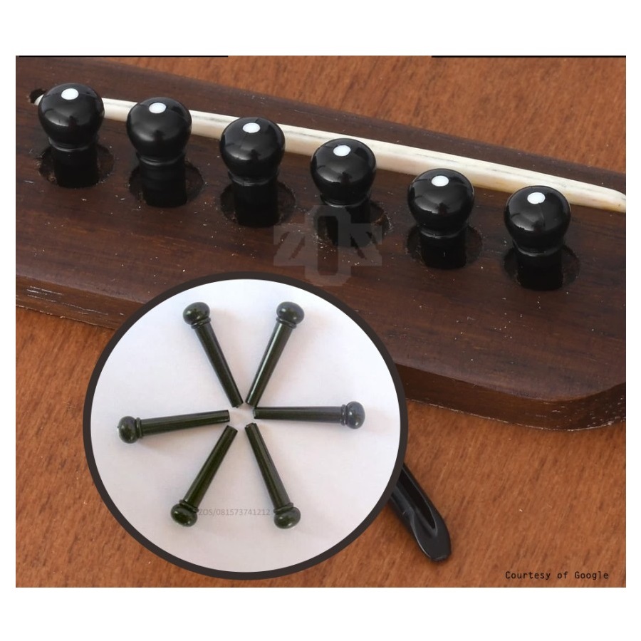 Jual Pin Bridge Acoustic Black 6 pcs | Shopee Indonesia
