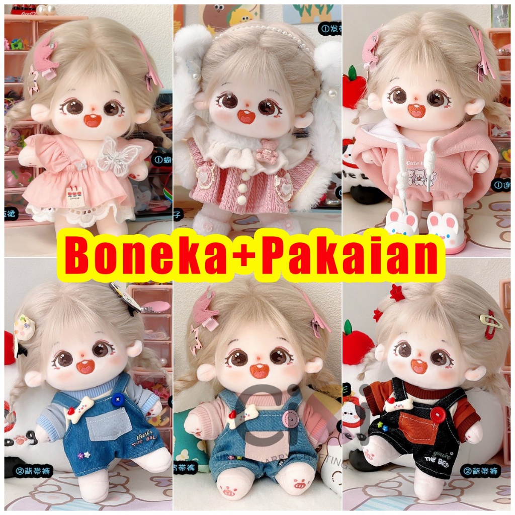 Jual [boneka + pakaian]20CM Cotton Doll Sweet Cotton Doll Plush Doll ...