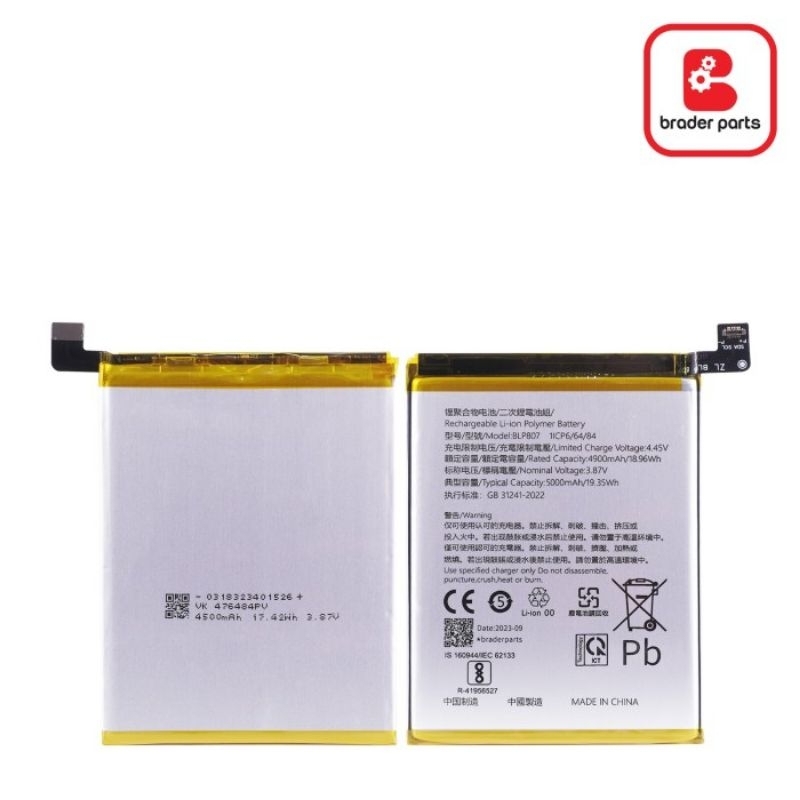 Jual baterai braderpart realme 7 blp807 original100% | Shopee Indonesia