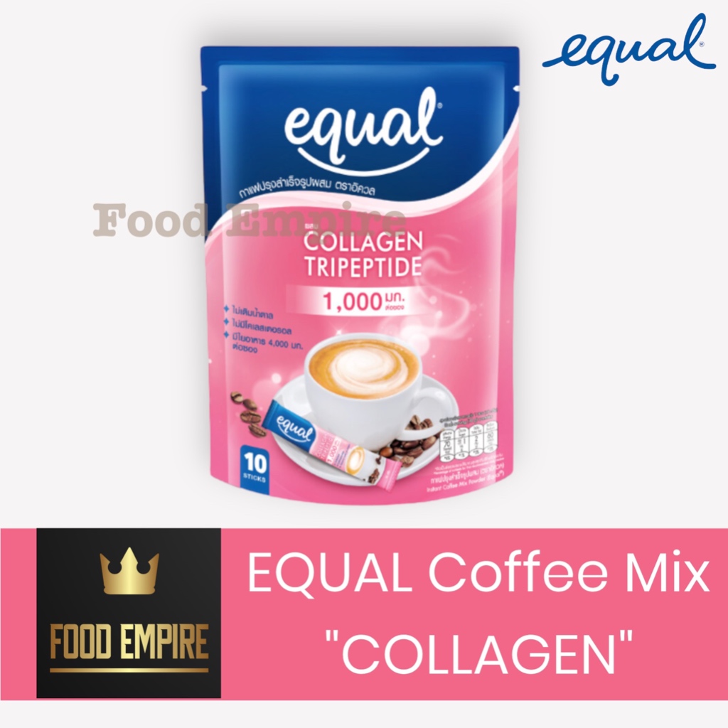 Jual EQUAL Collagen | No Sugar Instant Coffee Mix Powder | Kopi Kolagen ...