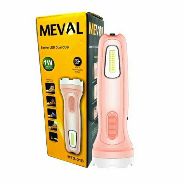 Jual Lampu Senter Led Meval 3 Watt Cas Emergency Lamp MT2-01A | Shopee ...