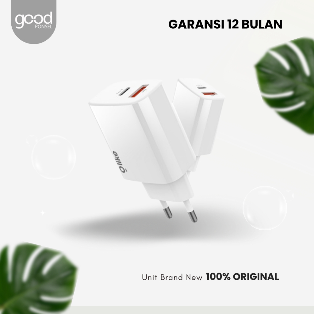 Jual Olike Adaptor C400 Dual Port USB + TYPE C PD QC 20W 3A | Shopee ...