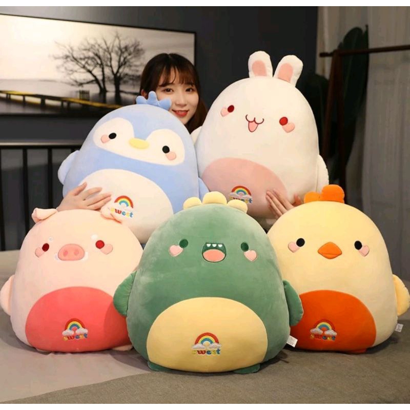 Jual Boneka Karakter Piggy Pinguin Tigar Lucu Full Dakron Super Soft ...