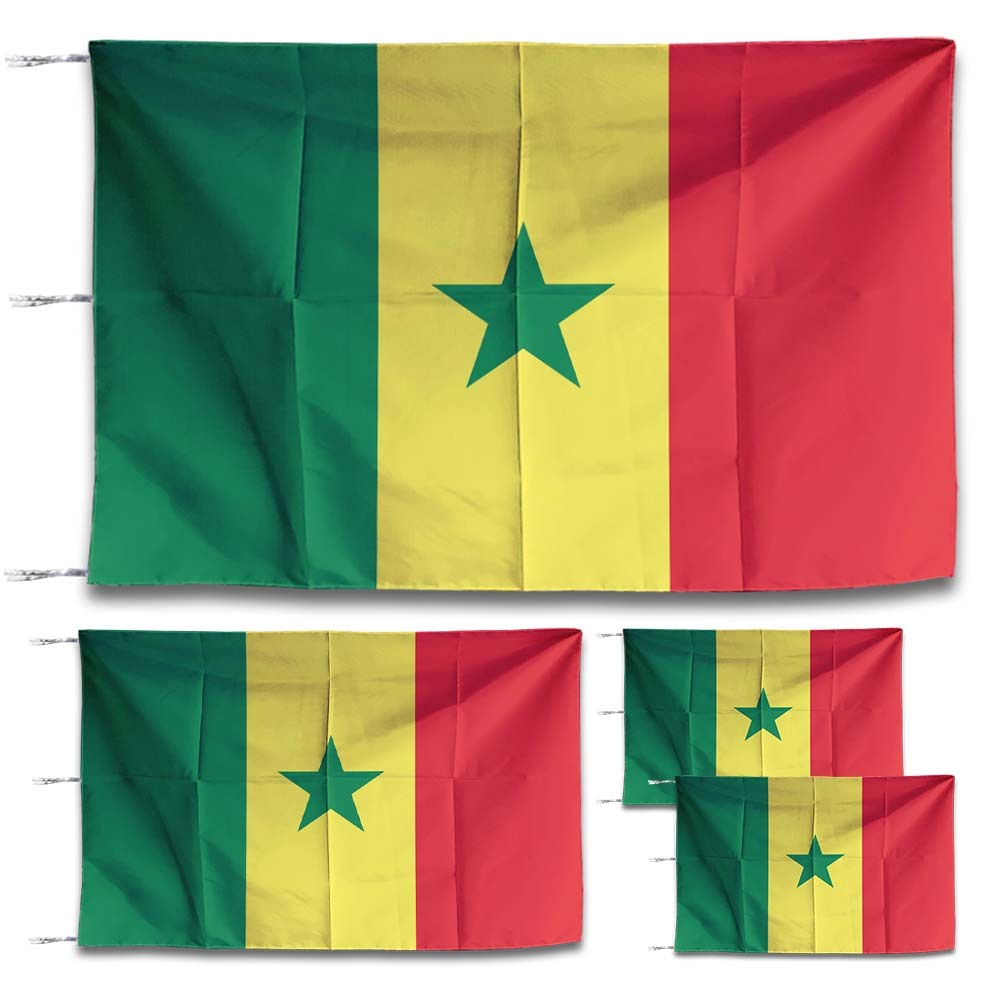 Jual Bendera Negara Senegal, Bahan Kain Satin Peles, Ukuran Kecil-Besar ...