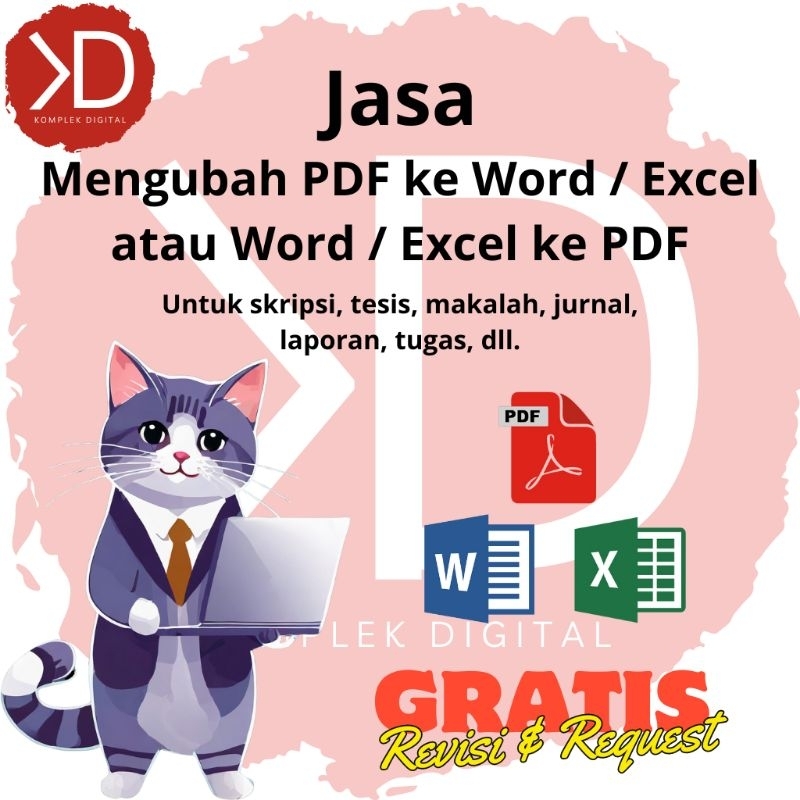 Jual Jasa mengubah PDF ke Word / Excel atau Word / Excel ke PDF ...