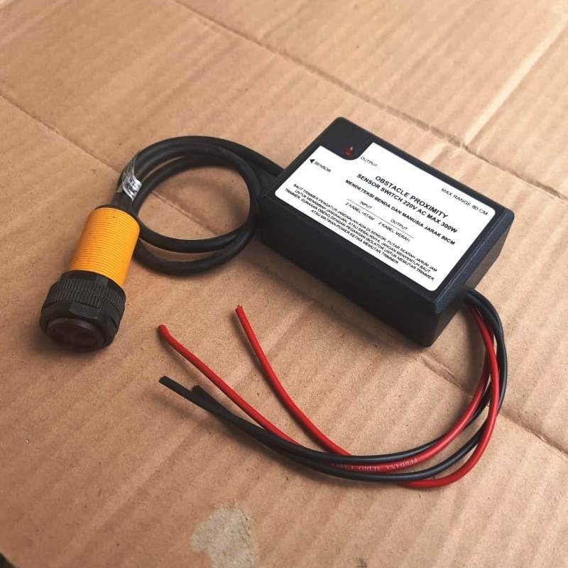 Jual Saklar Sensor Deteksi Orang Benda Jarak 80cm 220V AC Proximity ...