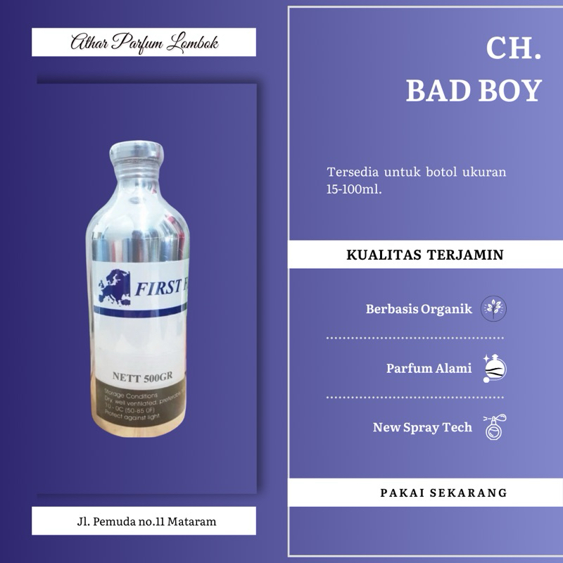Jual Athar Parfum Lombok ( Carolina Herrera Bad Boy ) Spray 15 - 100 ml ...