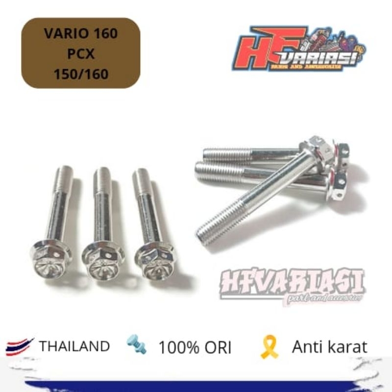 Jual Set Baut Dudukan Knalpot Ke Arm HONDA VARIO 160 PCX 160 Probolt Original Stainless Thailand ...