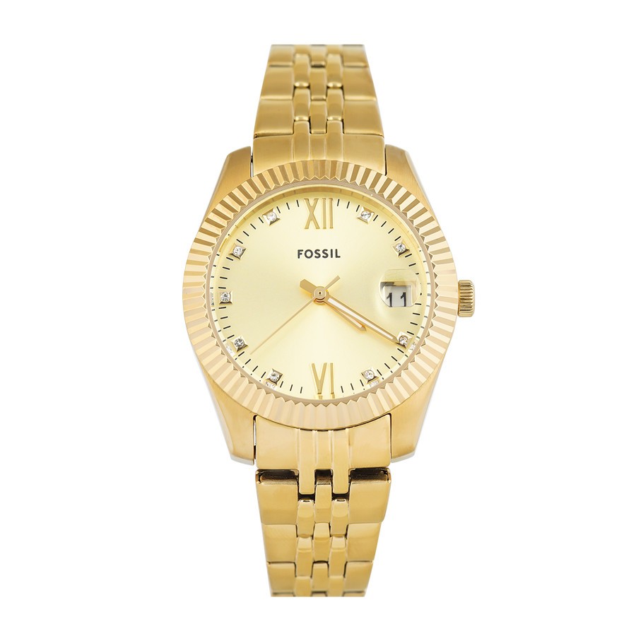 Jual Jam Tangan Wanita FOSSIL Scarlette Three-Hand ES5338 Gold Tone ...