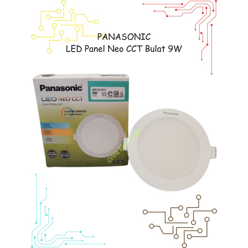 Jual Panasonic Lampu Downlight LED Neo CCT 9W 3 Warna Inbow IB Slim | Shopee Indonesia