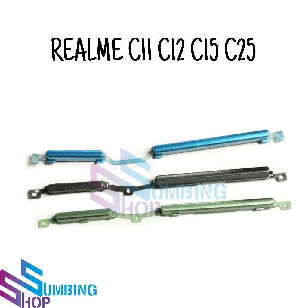Jual Tombol Luar Realme C11 C12 C15 Rubber Power On Off Volume Pernik | Shopee Indonesia