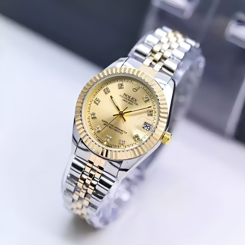 Jual Best Seller !!! Jam Tangan Wanita Rolex Rantai 096 Free Box Rolex ...