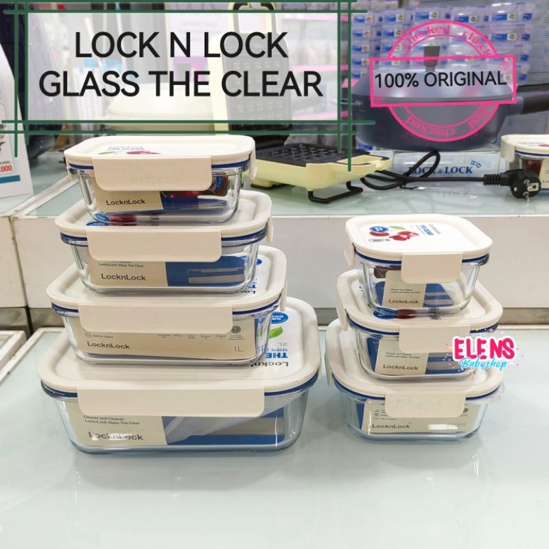 Jual Lock n Lock container glass kotak makan kaca wadah | Shopee Indonesia