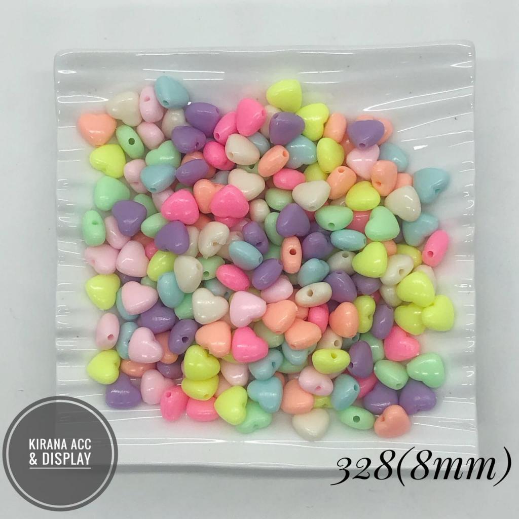 Jual 450 gr Manik Mote Dof Susu Pastel Love Kecil | Shopee Indonesia