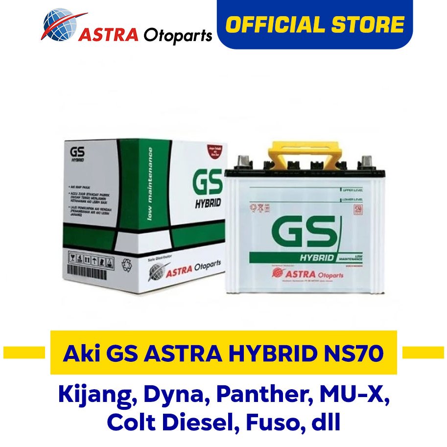 Jual GS ASTRA Hybrid NS70 Aki Mobil Kijang, Dyna, Panther, Colt, Fuso ...
