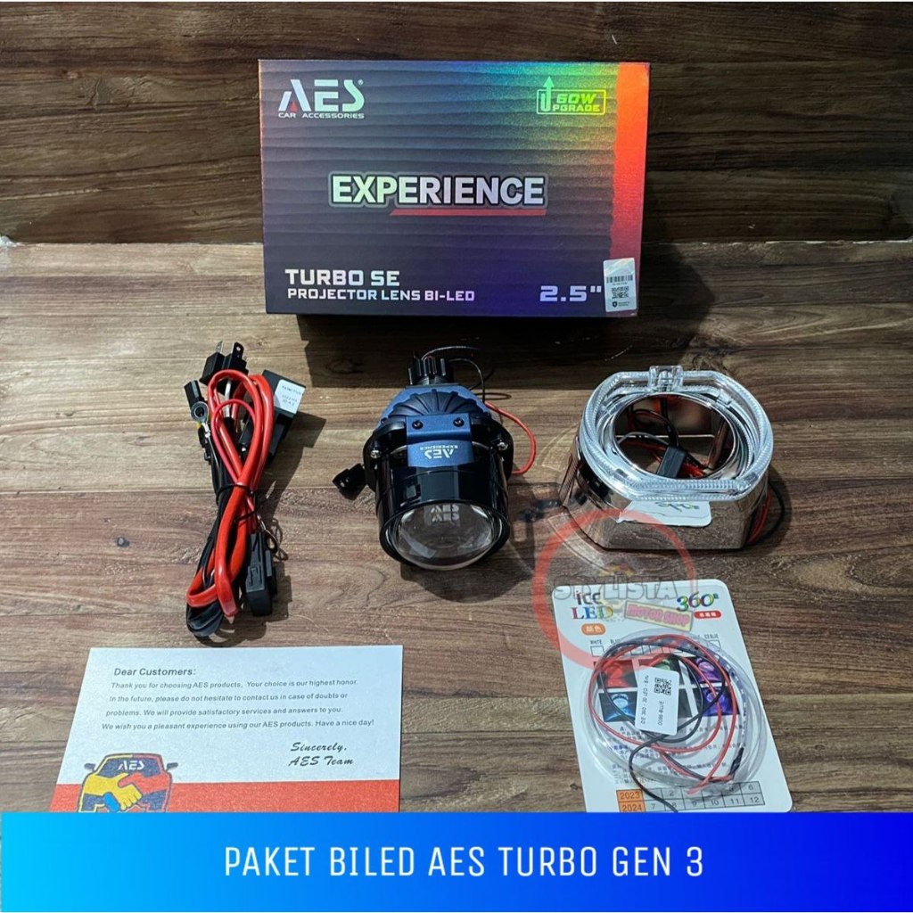 Jual PAKET BILED AES TURBO SE GEN 3 60WATT EXPERIENCE 2.5 INCH ORIGINAL ...