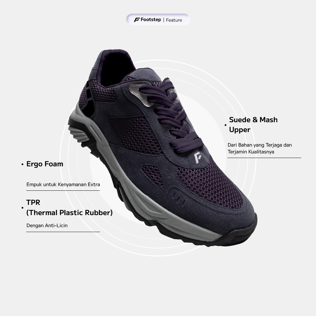 Jual Footstep Footwear Sepatu Pria Sneakers Fusion Max 2000 Moon Rock ...