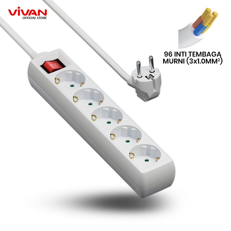 Jual VIVAN Safety Socket VPS Series Stop Kontak Saklar Socket 3 - 5 ...