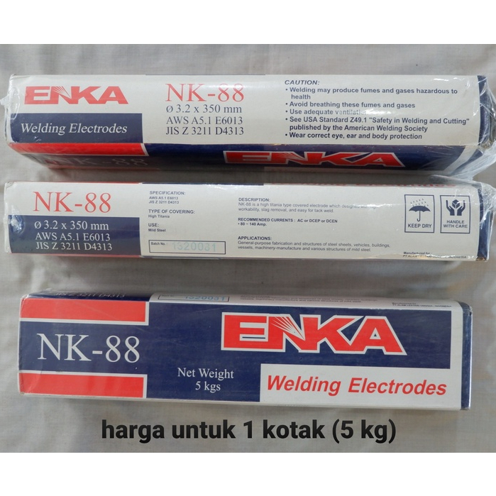 Jual Kawat Las NK-88 3.2mm E6013 ENKA NK88 3,2mm | Shopee Indonesia