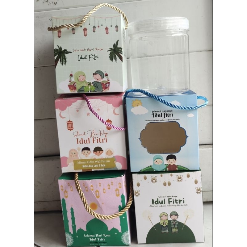 Jual Satuan Mini Box Lebaran 10x10 x11cm Box Lebaran 1 jar 600ml box ...