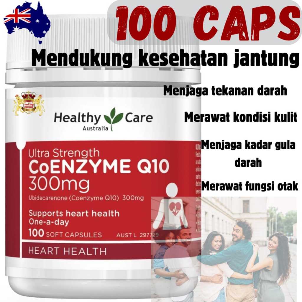 Jual healthy care ultra strength co enzyme q10 300mg 100 capsules ...