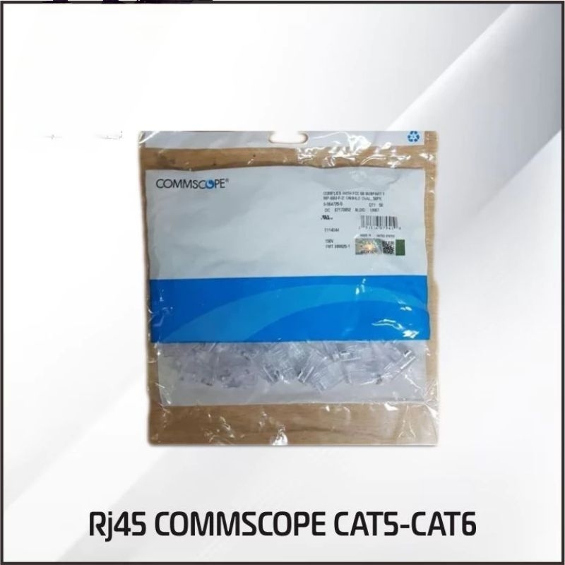 Jual konektor rj45 commscope amp connector rj45 commscope amp cat5 ...