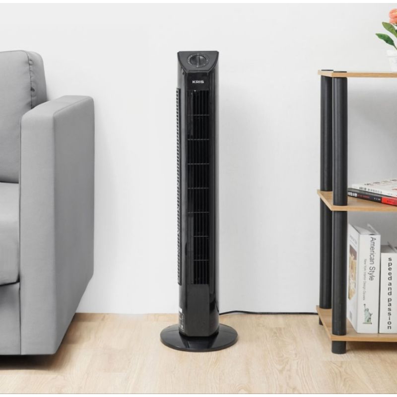 Jual kipas angin tower kipas berdiri hitam dilengkapi remote kris by ...