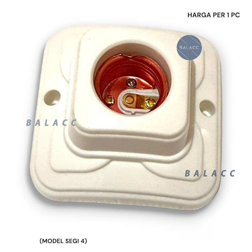 Jual FITTING LAMPU PLAFON SEGI 4 E27 VISALUX VFP-2704W PUTIH | Shopee ...