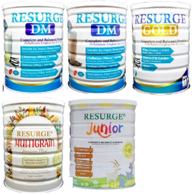 Jual Susu Resurge DM Gold Junior Multigrain Milk Powder Complete and ...