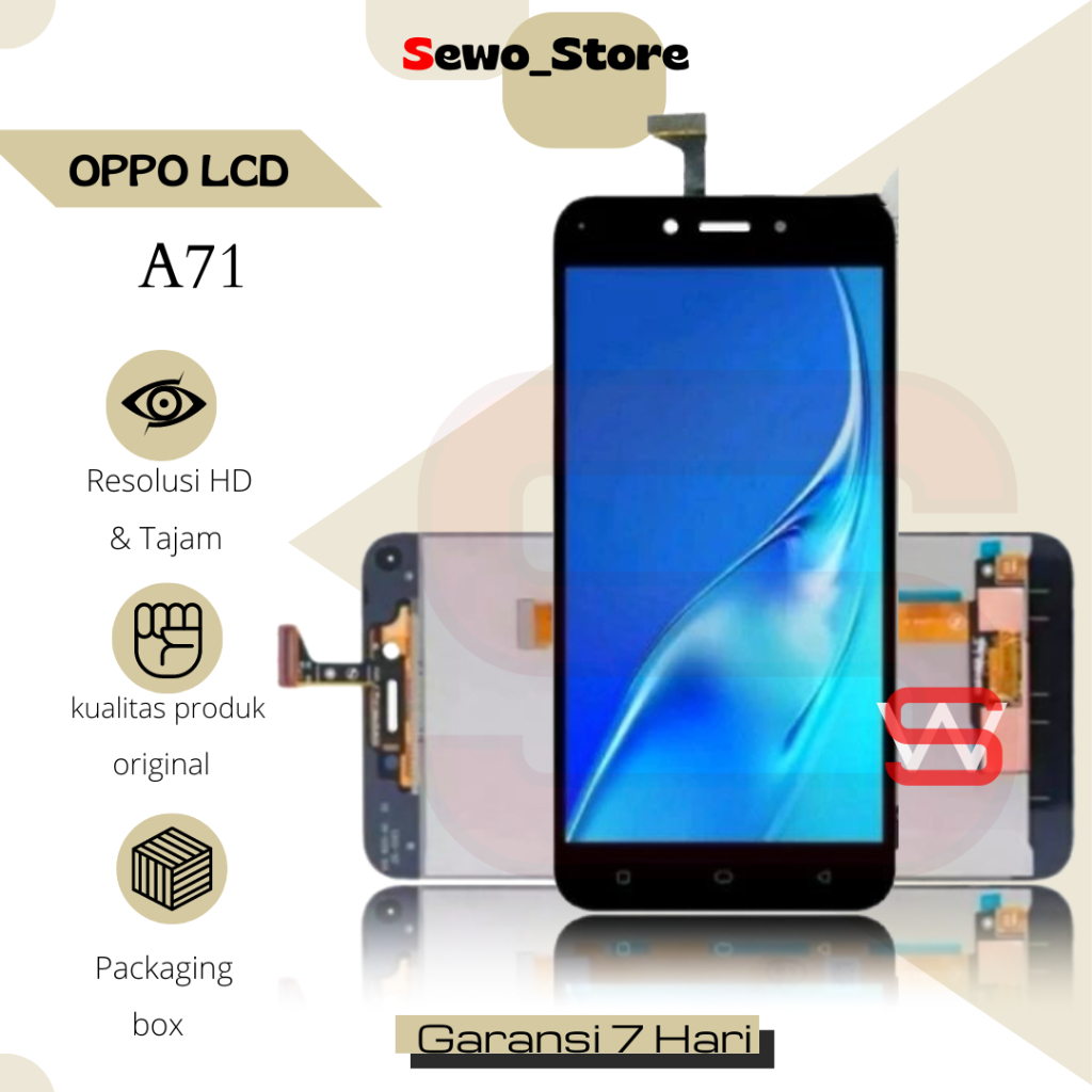 Jual LCD TOUCHSCREEN OPPO A71 / OPPO CPH1717 ORIGINAL FULLSET COMPLETE | Shopee Indonesia