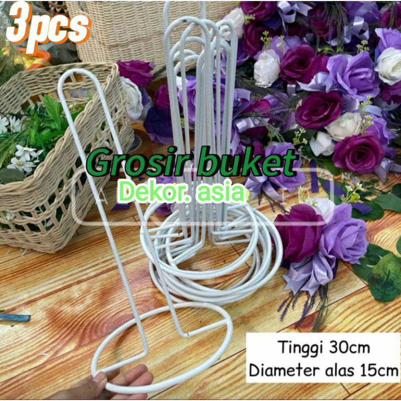 Jual Standing buket bunga3pcs/display buket bungabahanBesi | Shopee ...
