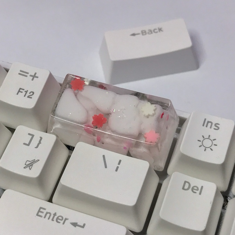 Jual Artisan Keycaps Resin || Cloudy Sakura || mechanical Keyboard only ...