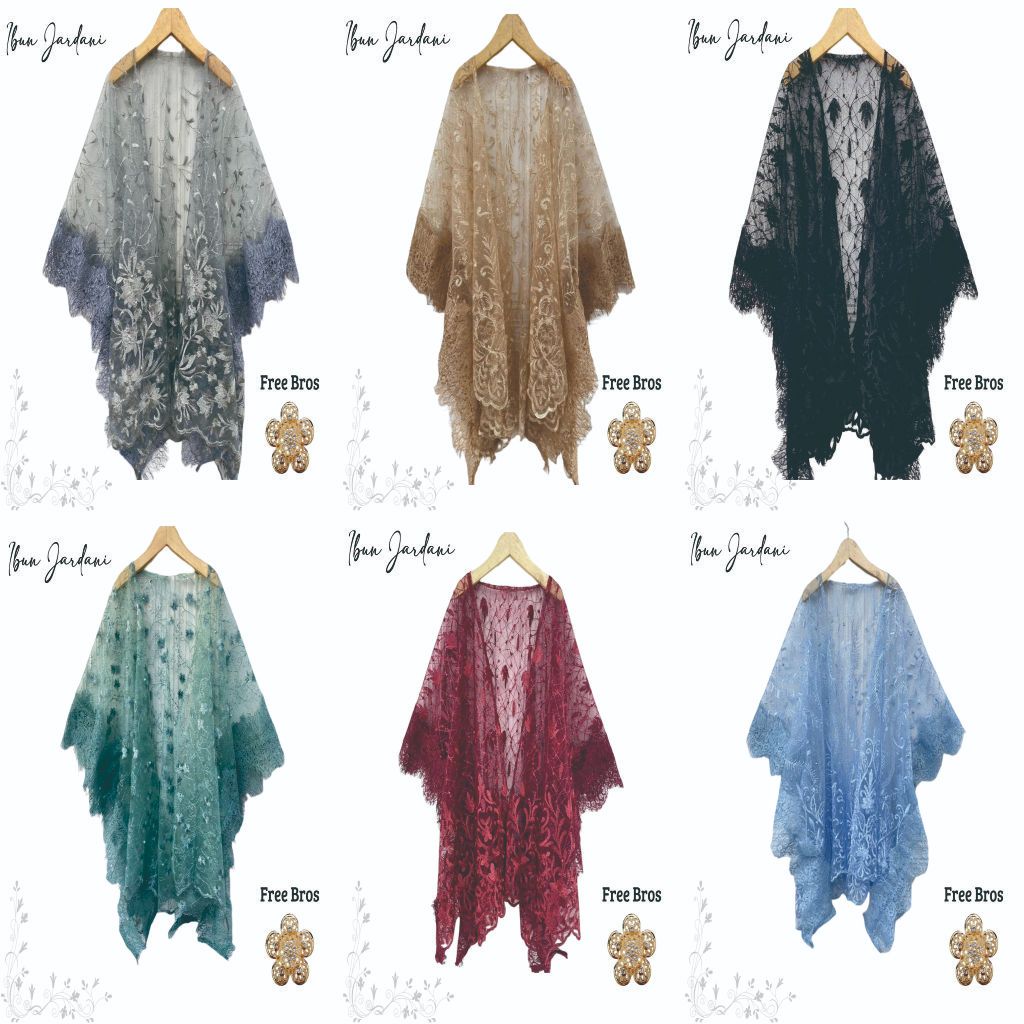 Jual CARDIGAN TILLE OUTER BROKAT MIX RENDA | Shopee Indonesia
