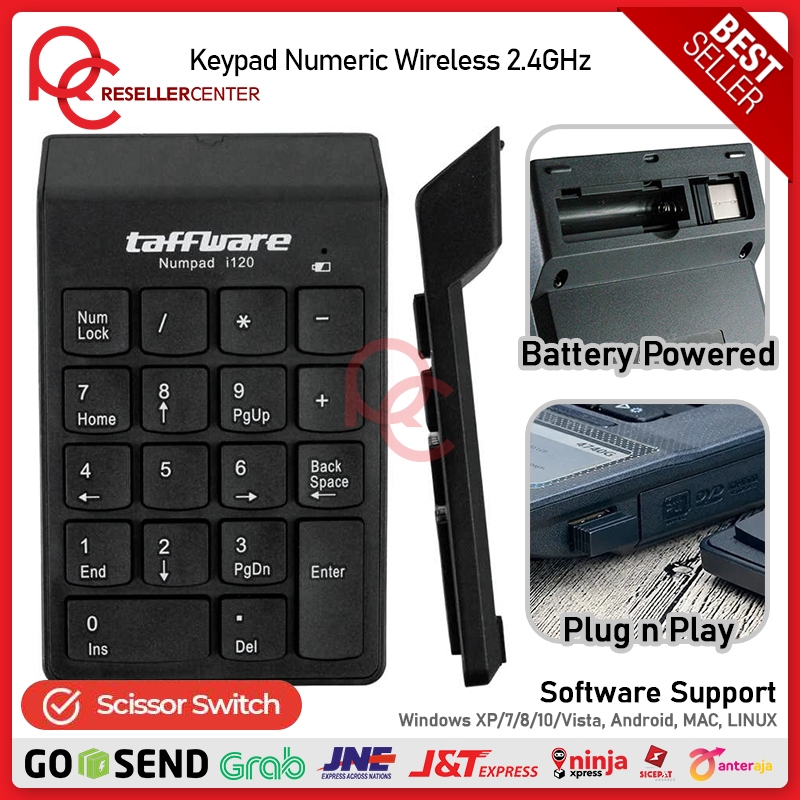 Jual [KEYPAD NUMERIC] Keypad Numeric Wireless 2.4GHz 10 Meter - i120 / Keypad Numeric Wireless 2 ...