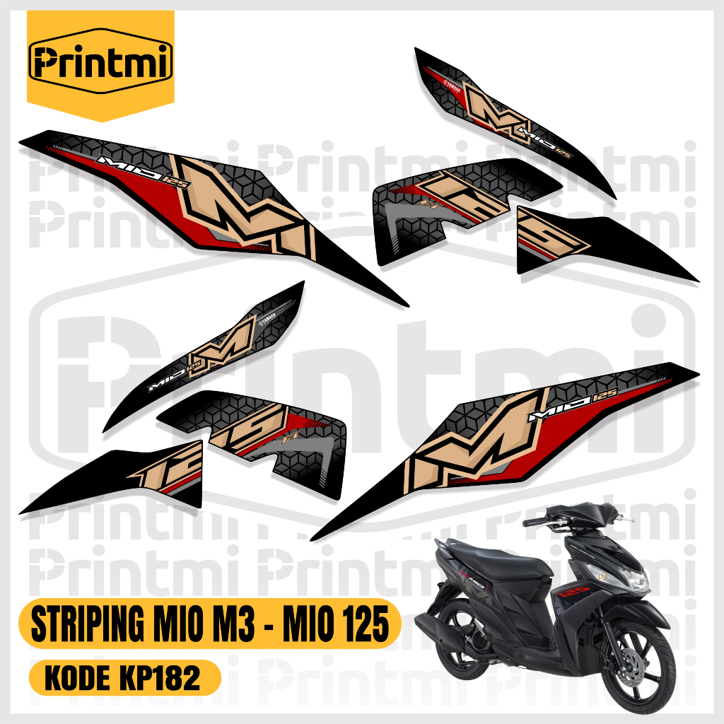 Jual Stiker Striping Mio M3 125 Variasi Motor Racing Modifikasi Keren ...