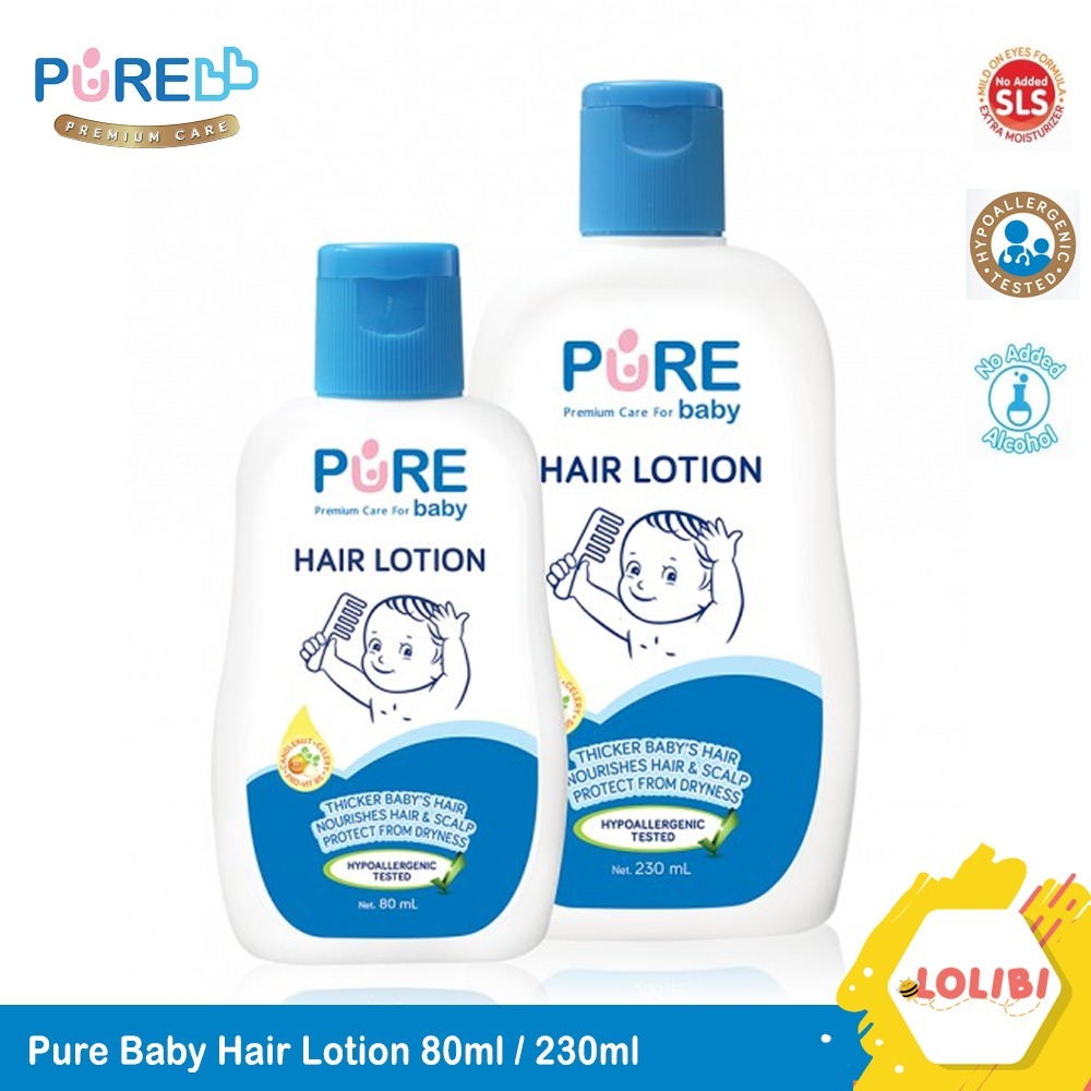 Jual Pure BB Baby Hair Lotion 80ml / 230ml Lotion Untuk Perawatan ...