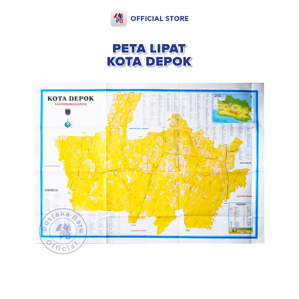 Jual Peta Kota Depok / Peta Lipat Lembaran Kota Kota Depok / Mas Surya - BB | Shopee Indonesia
