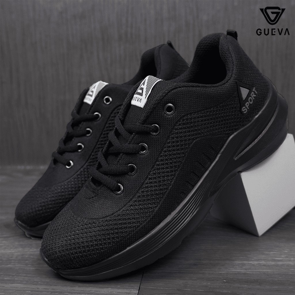 Jual new arrival kualitas super gueva sepatu sekolah hitam polos new ...