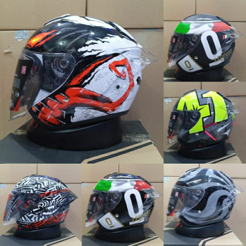 Jual Helm BIP COSMIC MOTIF Helm Half Face pria wanita Terbaru Sni ...