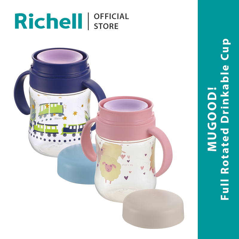 Jual Richell - MUGOOD! Full Rotated Drinkable Cup /Gelas Minum Anak ...