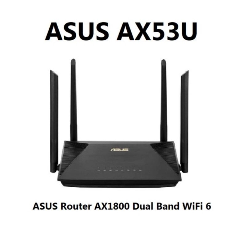 Jual ASUS RT-AX53U Dual Band AX1800 WiFi 6 Wireless Router AiMesh ...