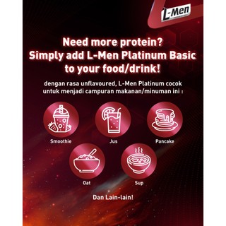 Jual L-Men Platinum Basic Whey Protein Unflavoured 800gr/1,8lbs - 25g ...