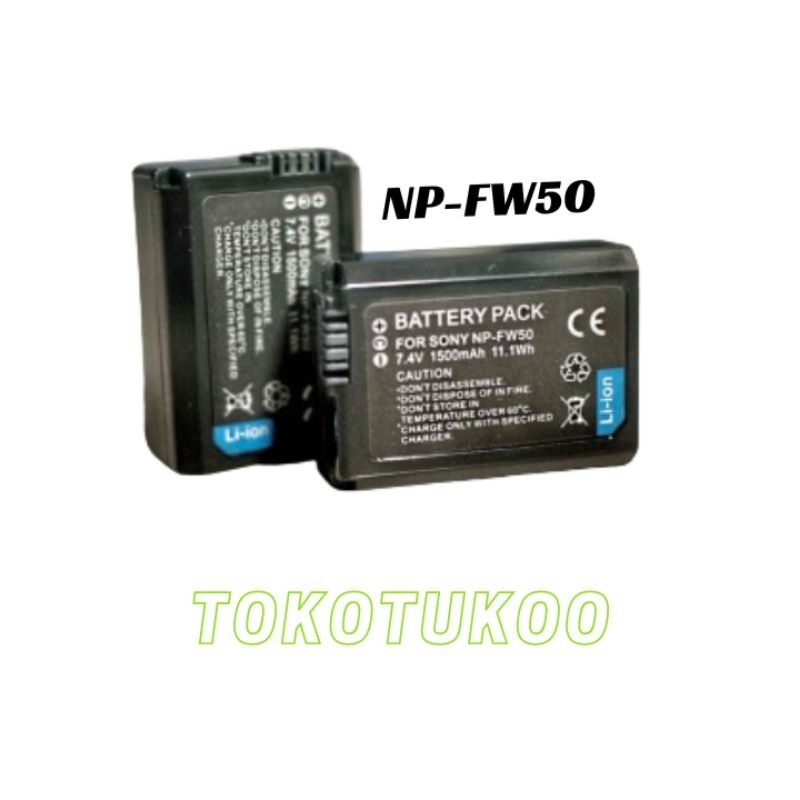 Jual Baterai Battery NP-FW50 / NPFW50 / NP FW50 For Sony Mirrorless. Batre Untuk Mirrorless ...