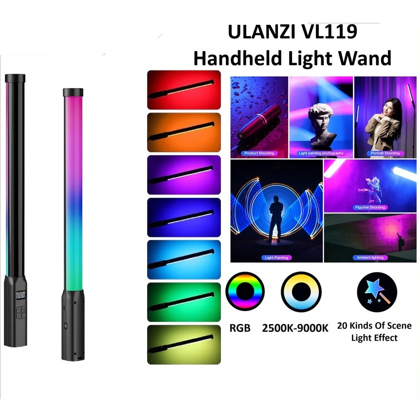 Jual Ulanzi VL119 RGB Handheld LED Tube Light Stick | Shopee Indonesia